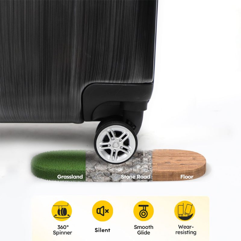 NEWCOM Hardside Carry On Luggage With TSA Lock, USB Charging, 20" inch ...